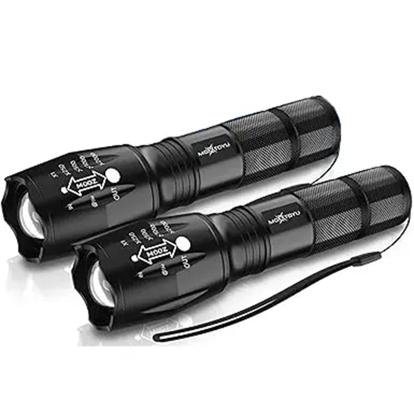 Led Flashlight 2 Pack, Bright 3500 Lumens Tactical Torch High Lumens ...