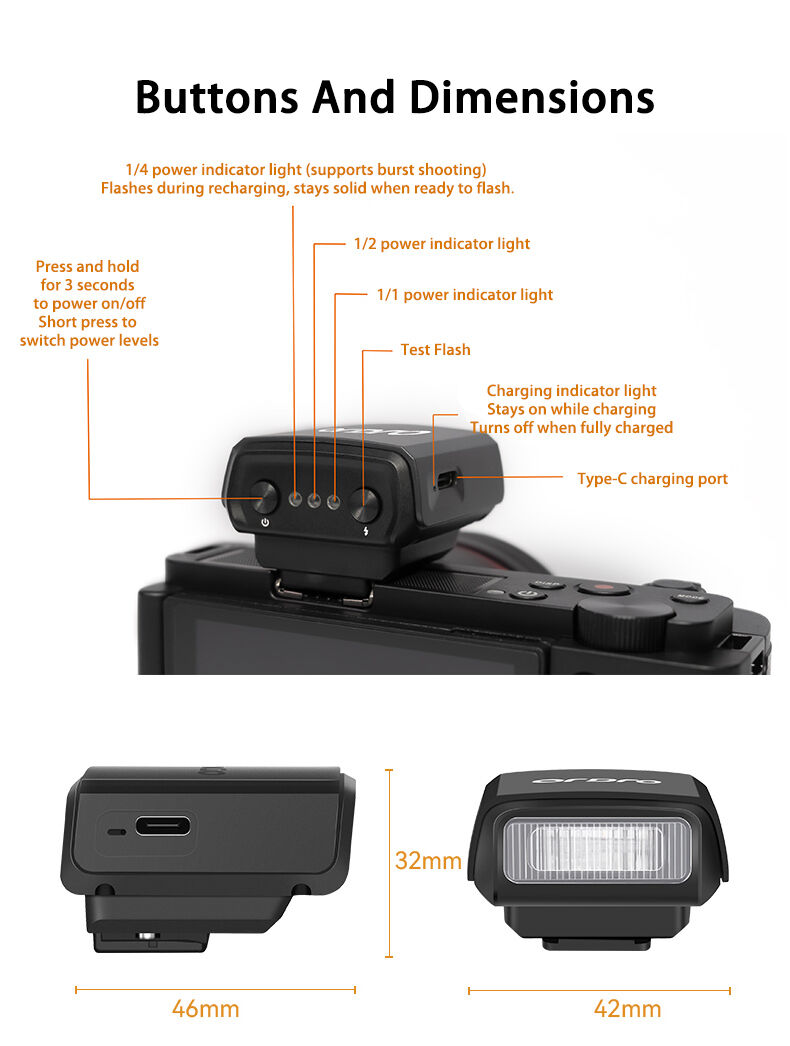 Oem Flash Light On Camera Mini Compact Flash Photography Light, Hot ...