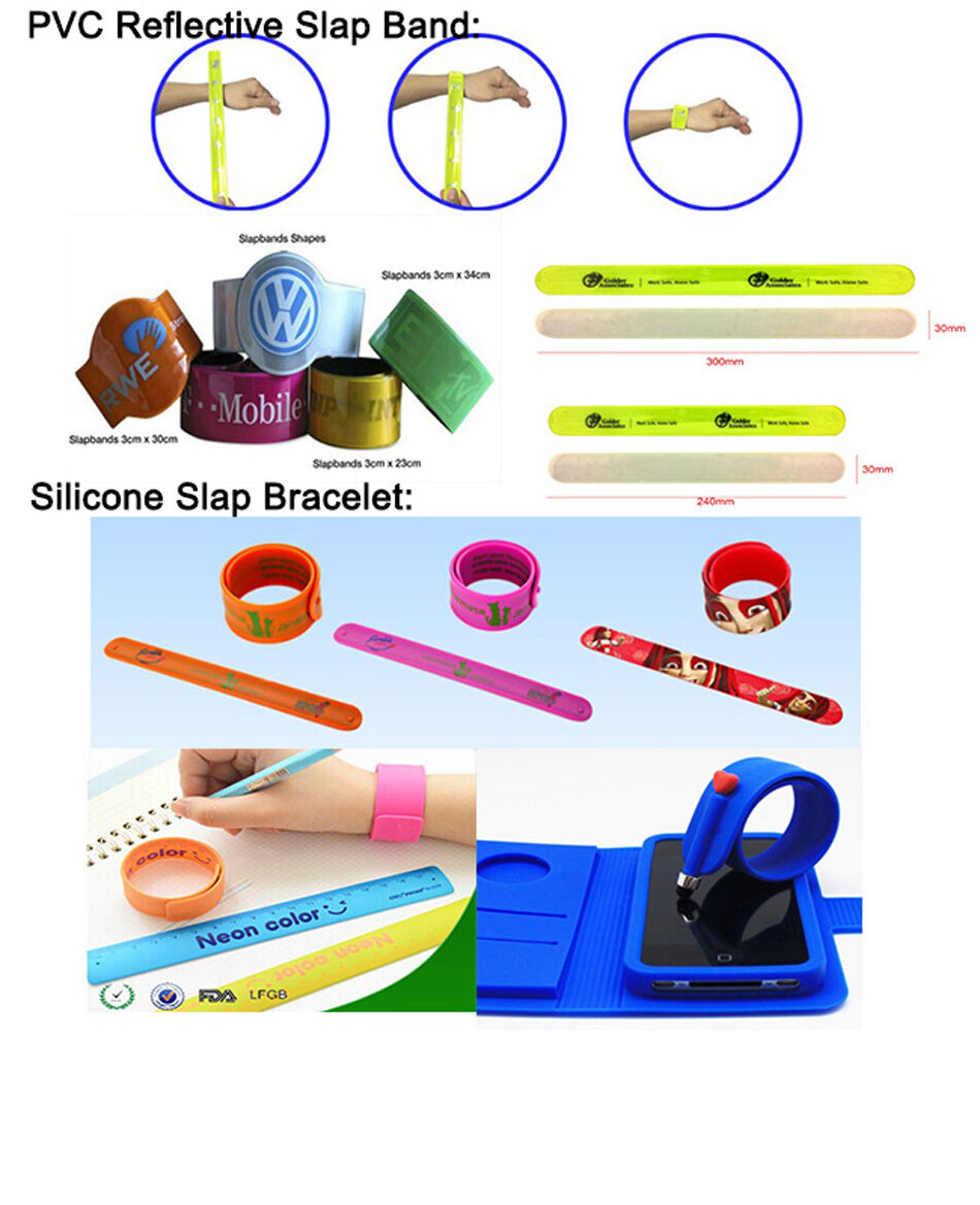 Custom Logo Silicone Snap Wristband Bracelets Easy Clap Slap Band For ...
