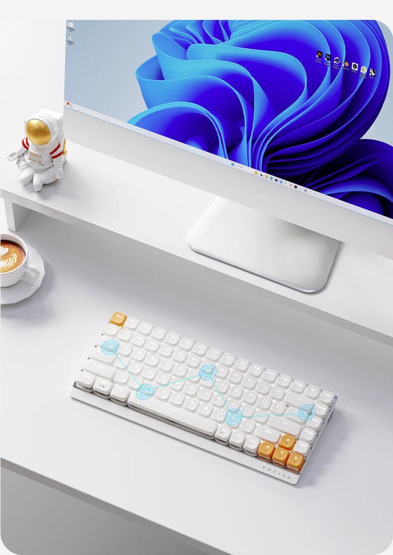 Woo Mechanical Gaming Keyboard, Rechargeable Gaming Keyboard, Wireless ...