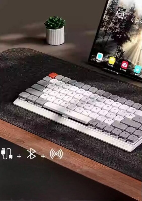 Woo Mechanical Gaming Keyboard, Rechargeable Gaming Keyboard, Wireless ...