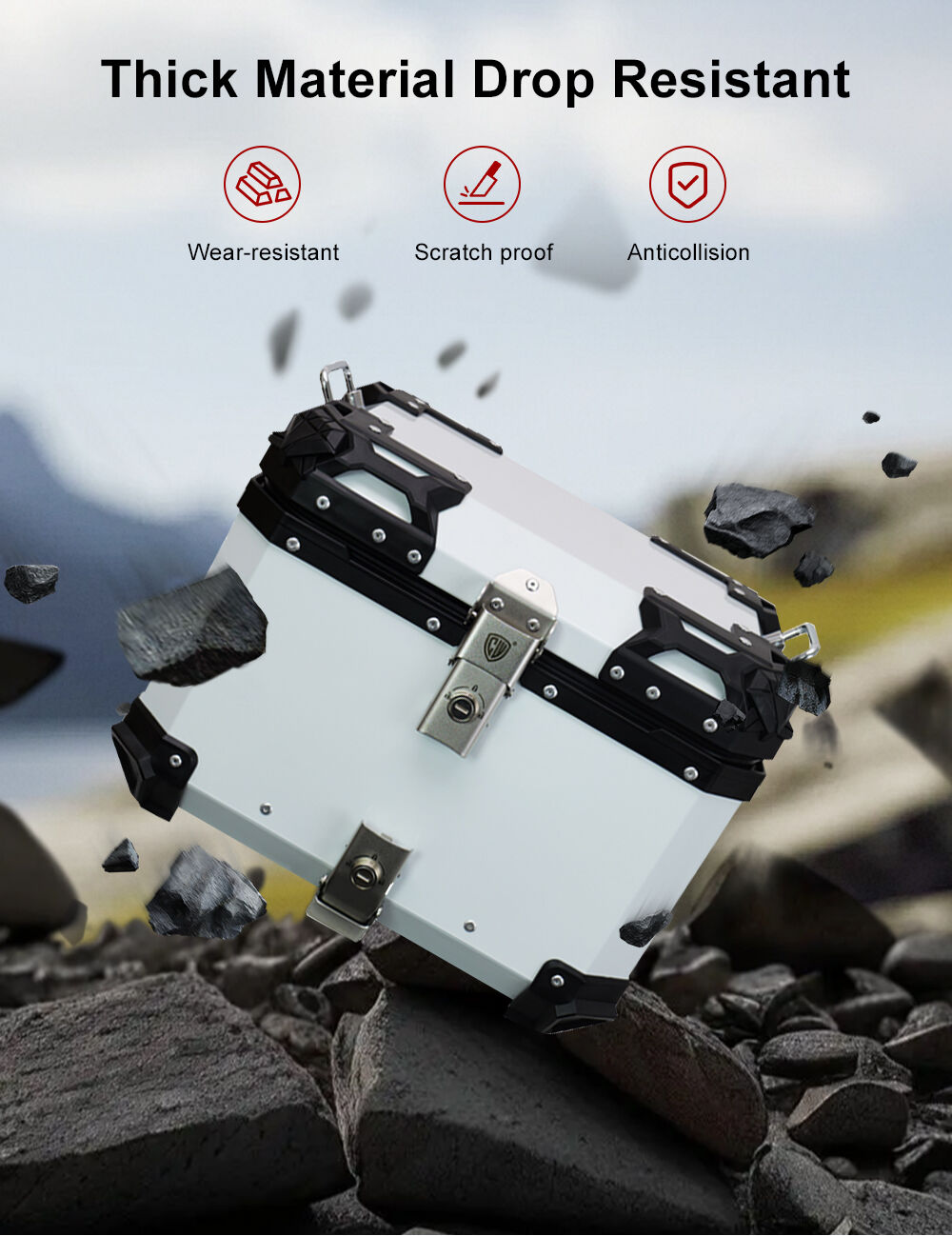 45l Motorcycle Accessories Ventilated Top Case Cheap Motorcycle Tail ...