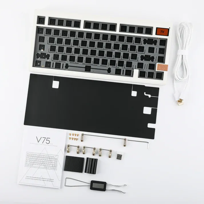 V75 Plus Via Diy Kit 79 Keys Gasket-mounted Via-programmable Triple ...