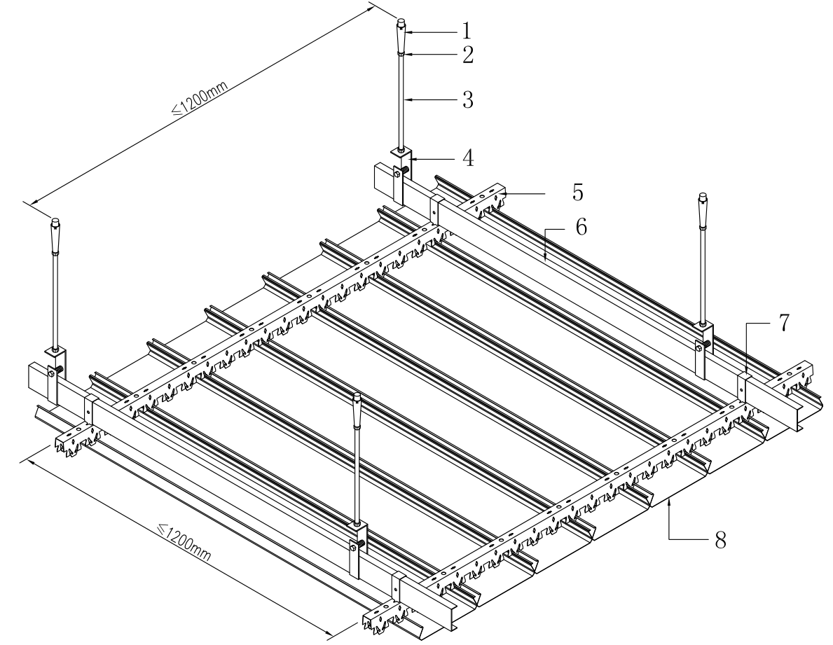 Aluminum S-strip Ceiling Wind Proof Ceiling For Gas Station - China ...