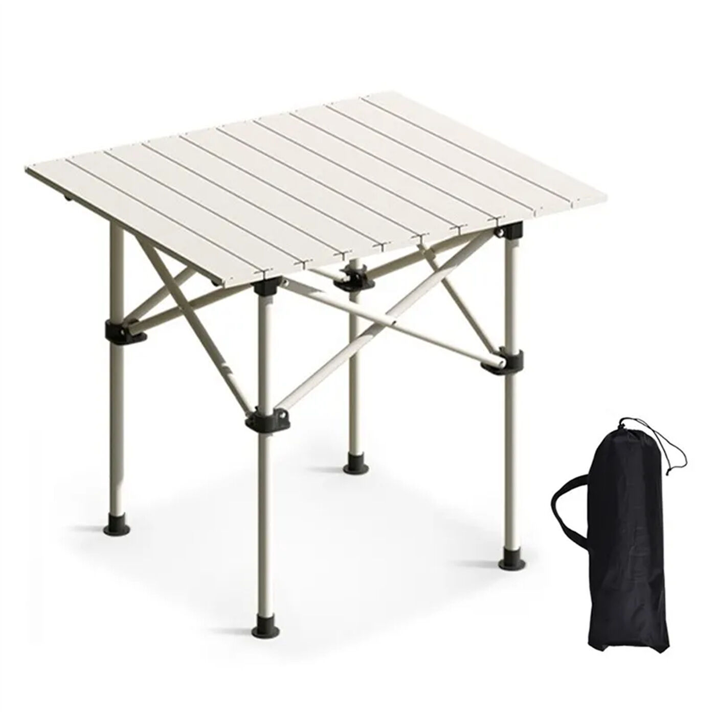 Outdoor Compact Folding Table, Sturdy Aluminum Camping Table With Snap ...