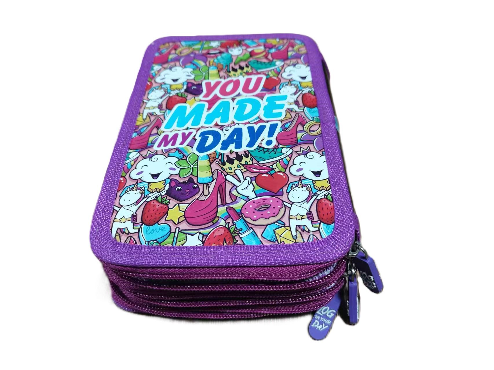 Quality Multilayers Large Capacity Cartoon Design Zipper Pencil Pouch ...