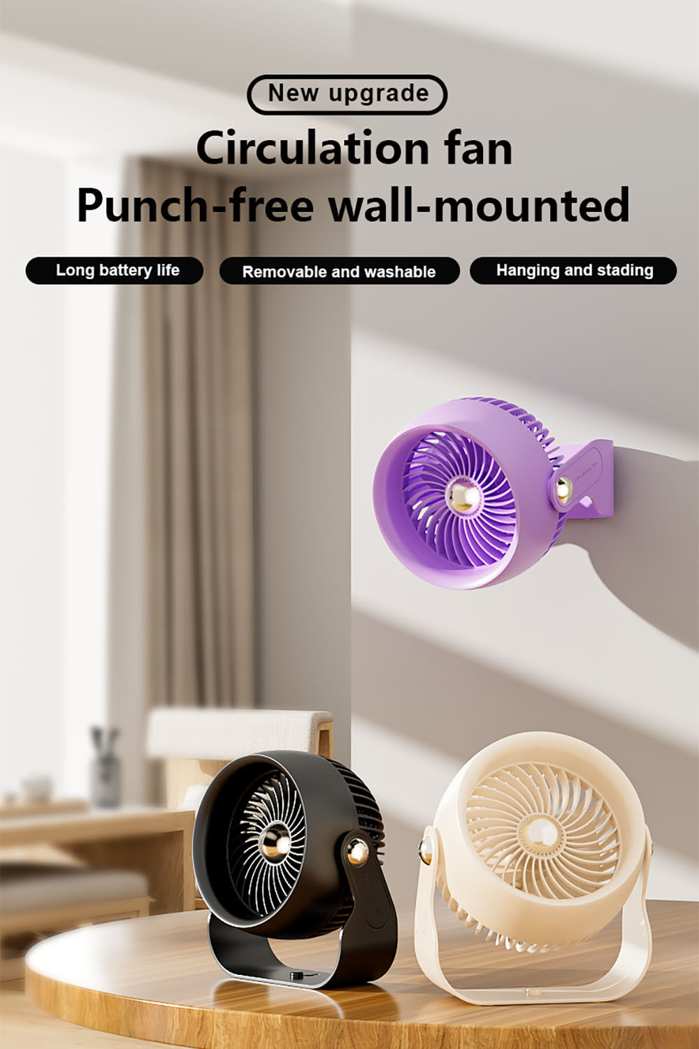 Buy China Wholesale Home Desktop Wall Mounted Fresh Air Fan Usb ...