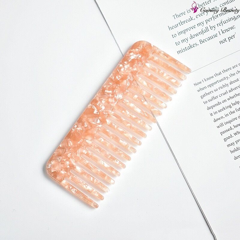 Wholesale Custom Logo Wide-tooth Marble Pattern Acetate Comb With Anti ...