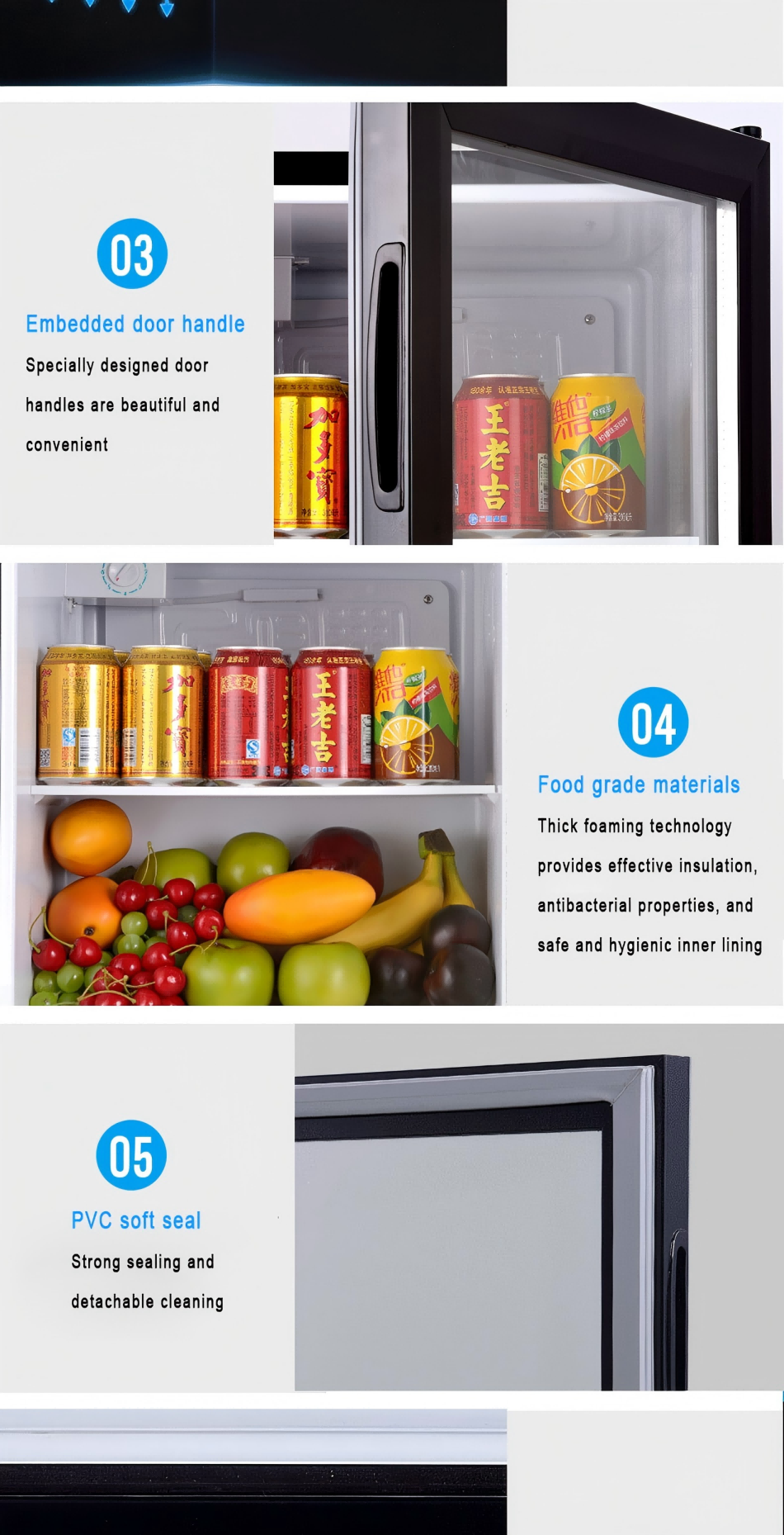 Portable Mini Bar Refrigerator Black Refrigerator Freezer Automatic ...