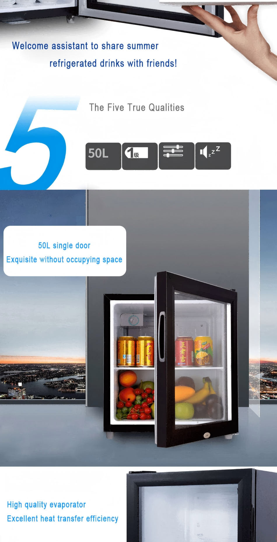 Portable Mini Bar Refrigerator Black Refrigerator Freezer Automatic ...