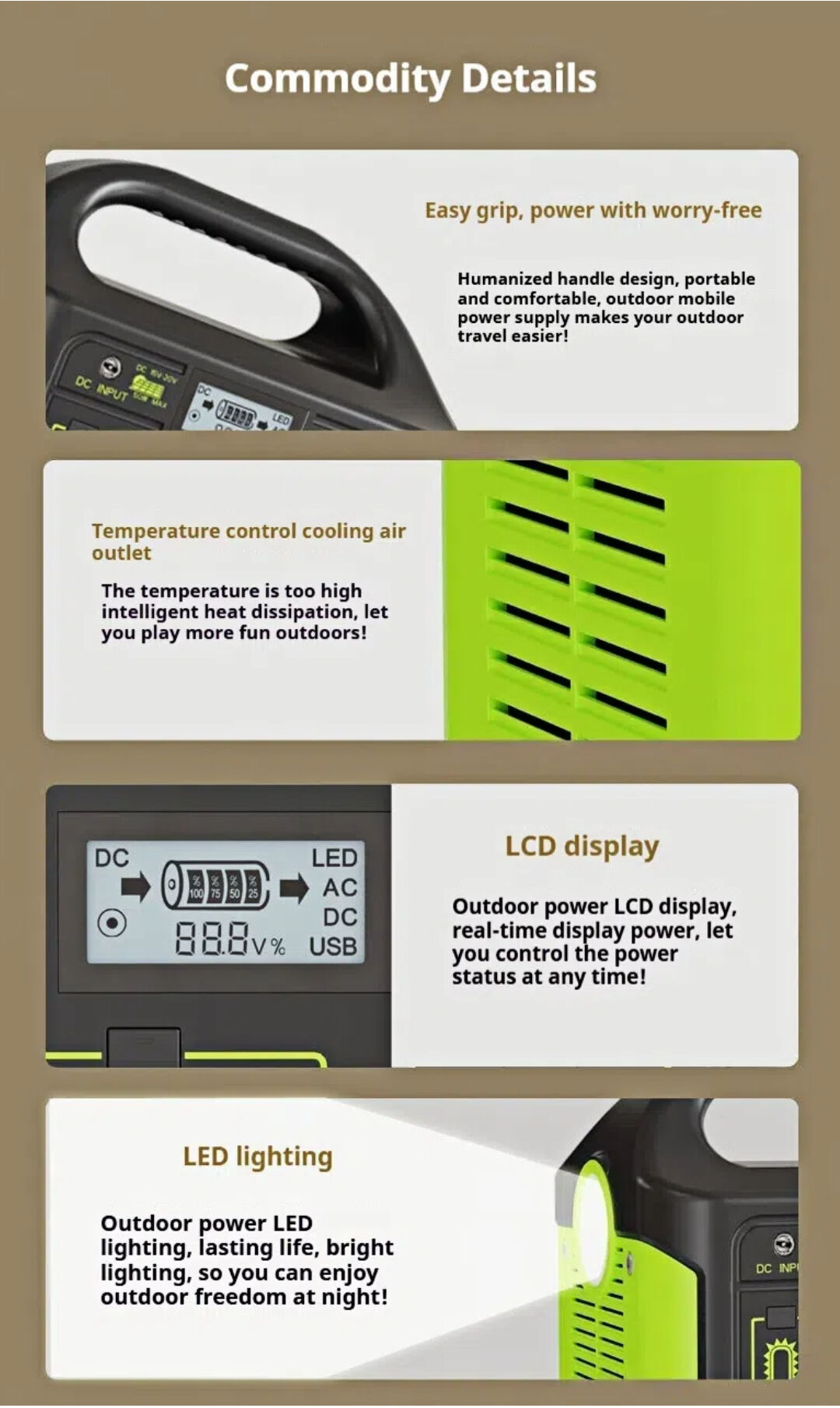 300w Lifepo4 Portable Power Station | 220v/110v Outdoor Ups For Camping ...