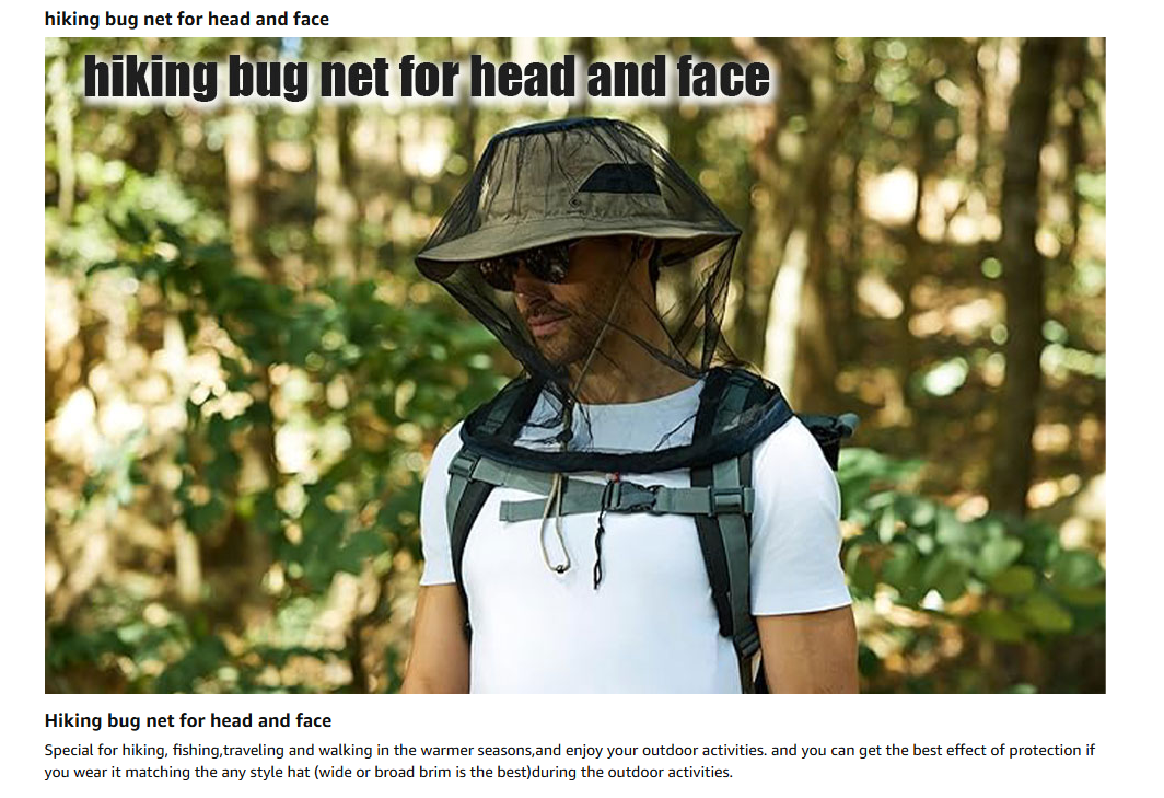 Buy China Wholesale Mosquito Head Net For Outdoors,bug Net For Head ...