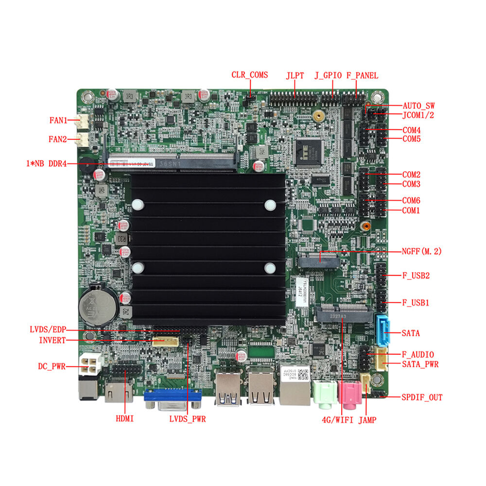 Itx For J6412/j6413/n6210/n6211 1/2 Rj45 Lan 1mini_pcie Vga 1h-dmi Ddr4 ...