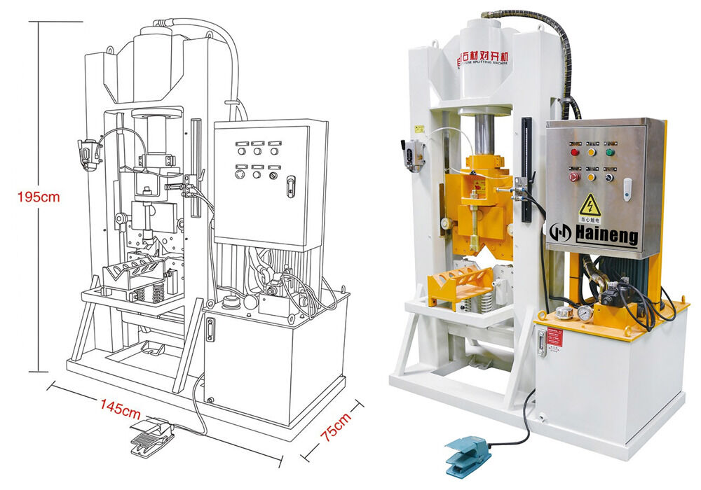 Hydraulic Four-blade Manual Feeding Cube Stone Splitting Machine - Buy ...