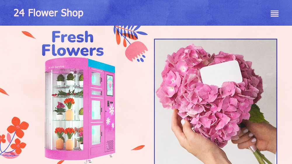 Hot Selling Self-service Flower Vending Machine Fresh Flower Display ...