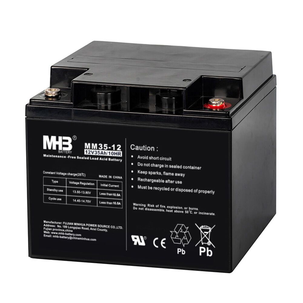 Mhb Mm35-12 12v 37ah Agm Deep Cycle Lead Acid Battery For Electric ...