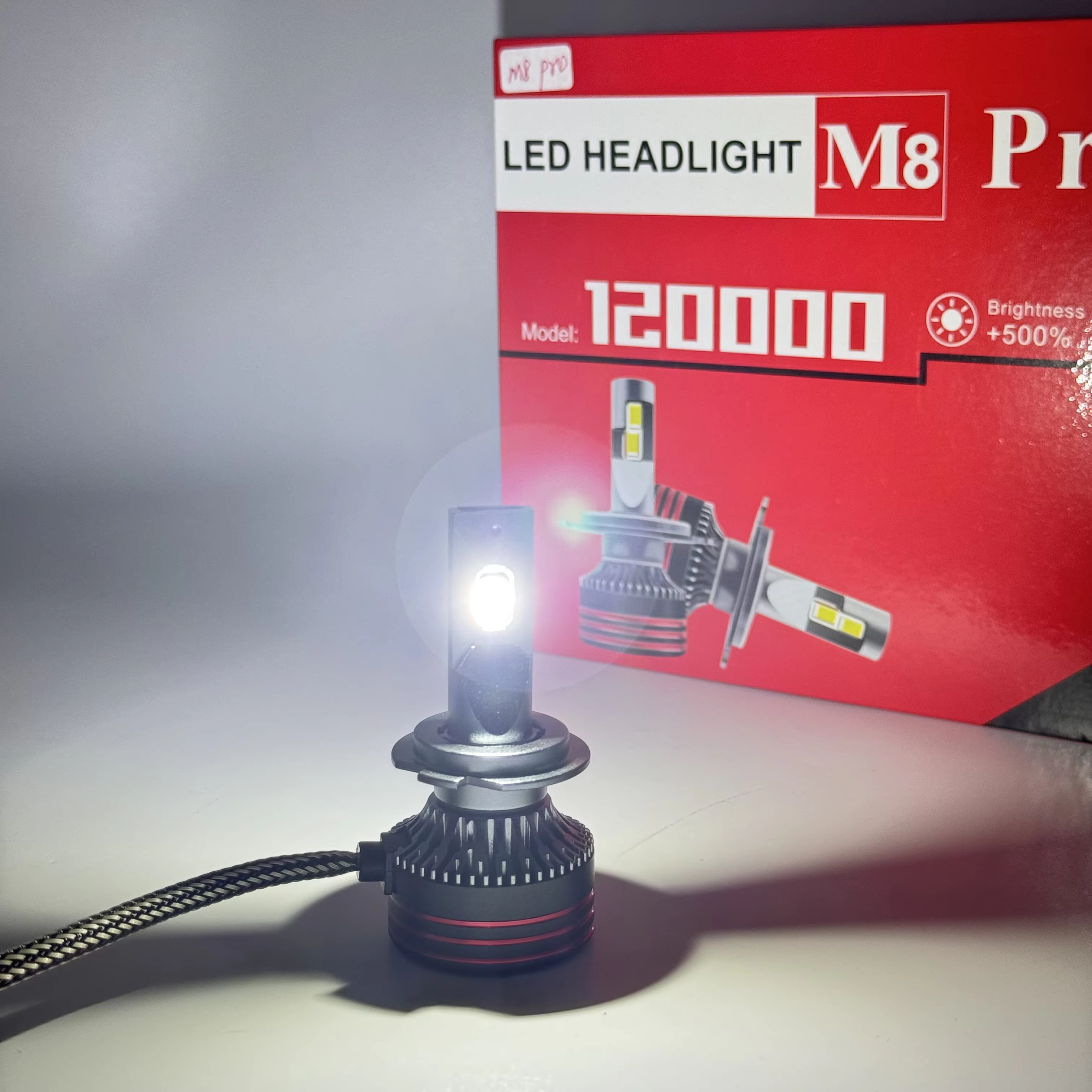 M8 Pro 30000 Lm H4 Led Headlight Bulb For Car 130w Auto Car Lamp Copper ...