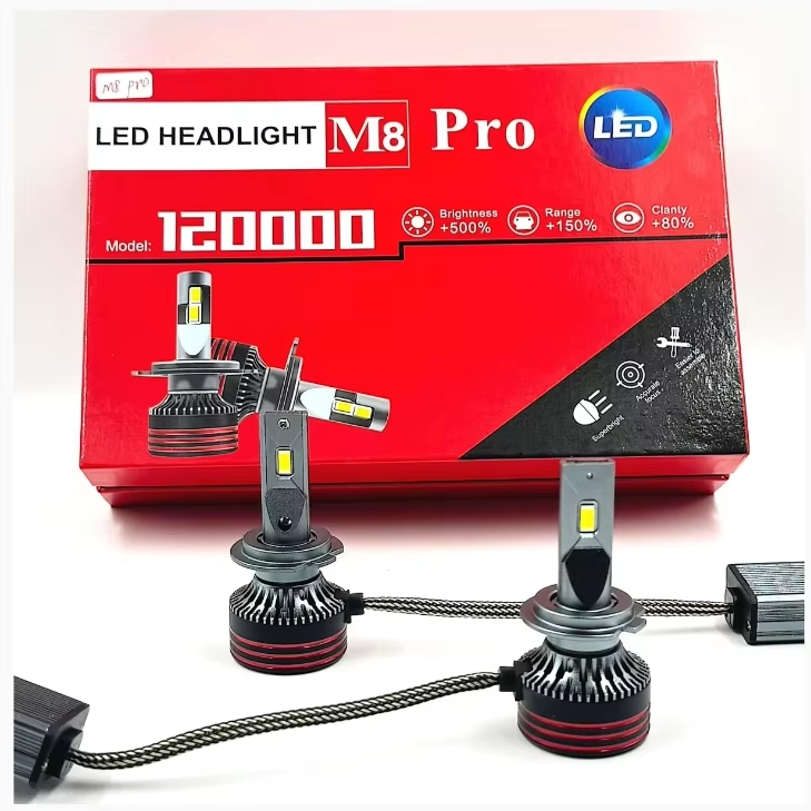 M8 Pro 30000 Lm H4 Led Headlight Bulb For Car 130w Auto Car Lamp Copper 6000k H4 881 9005 H11 ...