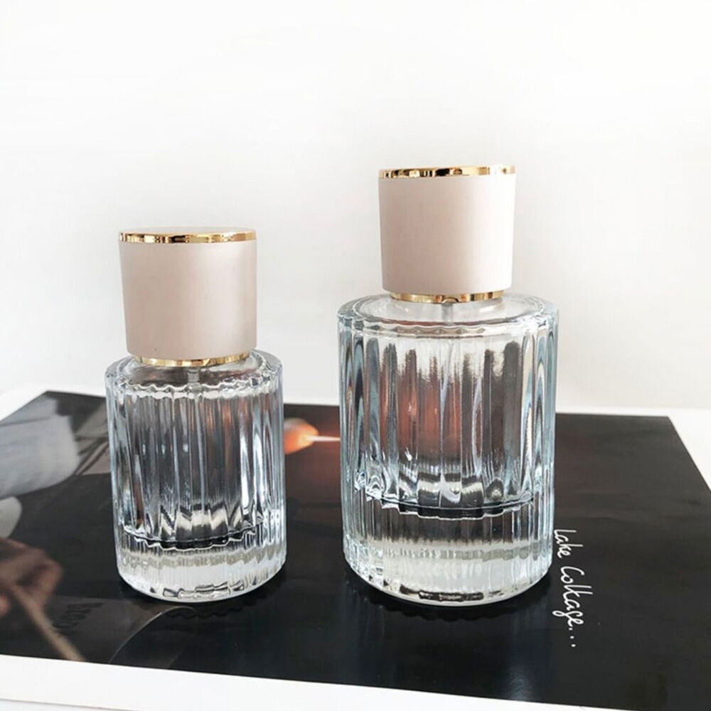 High Glass Empty Misting 50ml 100ml Glass Cylinder Round Perfume Bottle ...