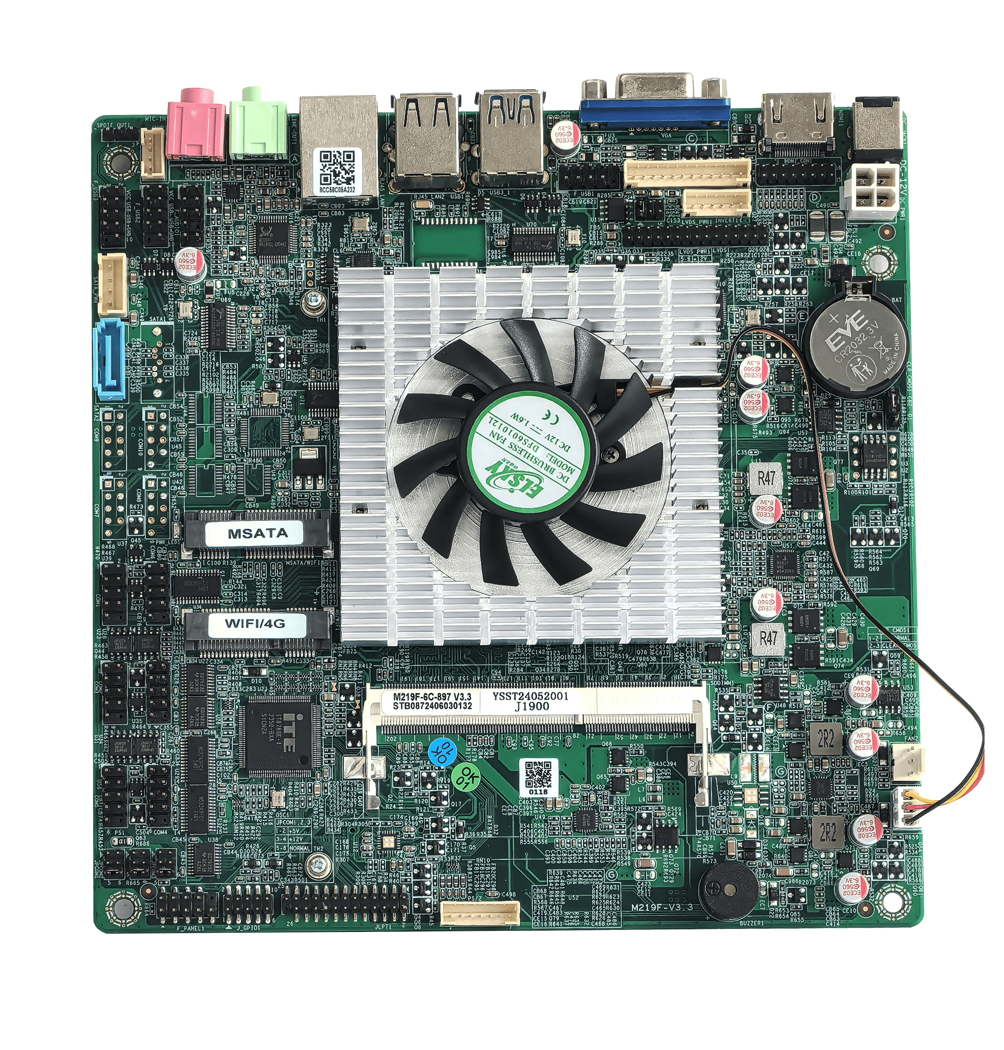 Elsky M219f Motherboards Support Celeron J1800/j1900 Pentium J2900 With 2-10 Com/3-10usb Ports ...