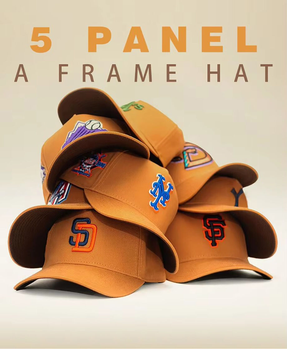 High Quality Custom Fashion Cotton 5 Panel A Frame Hat 3d Embroidery ...