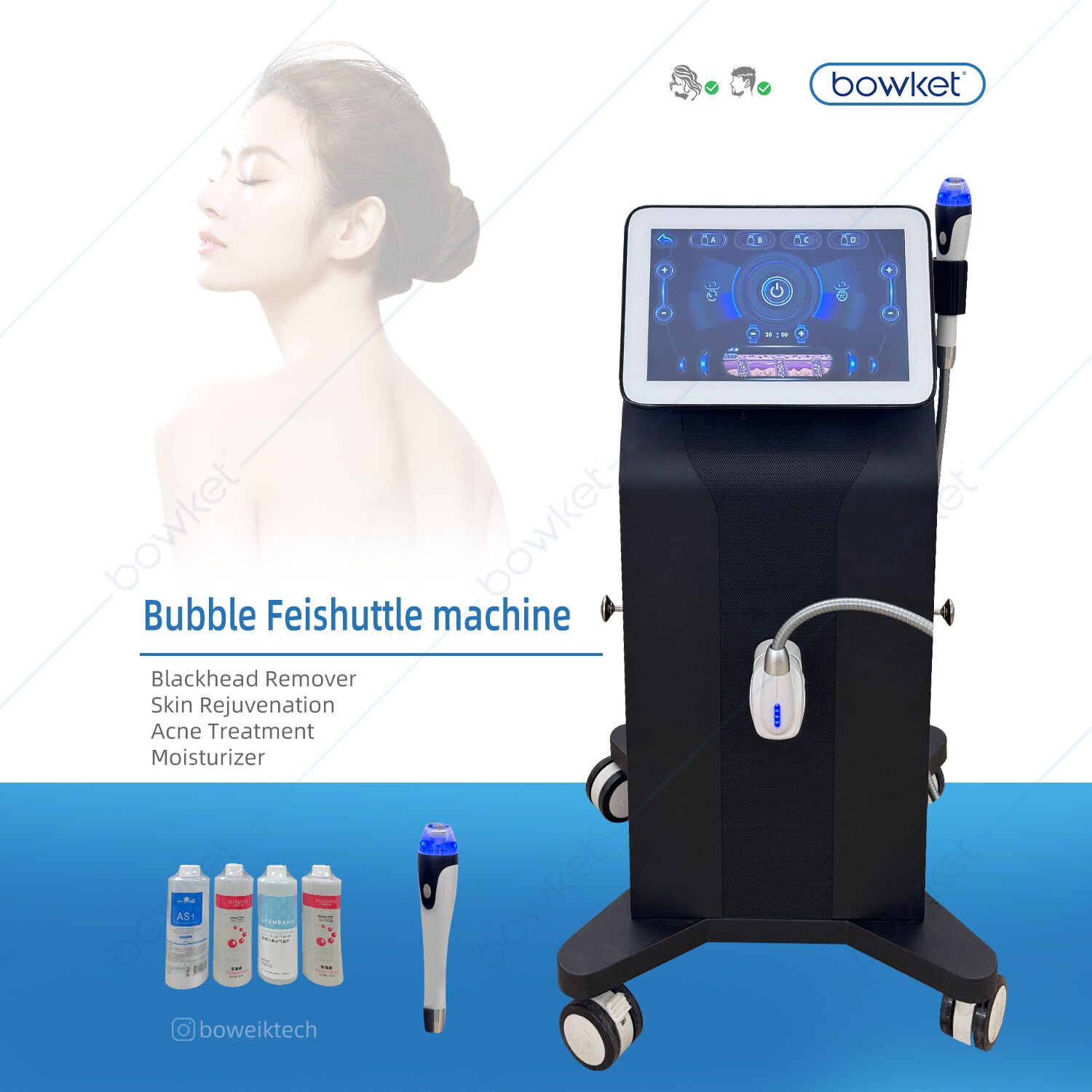 Bowket Facial Care Dermabrasion Mesotherapy High Pressure Jet Peel ...