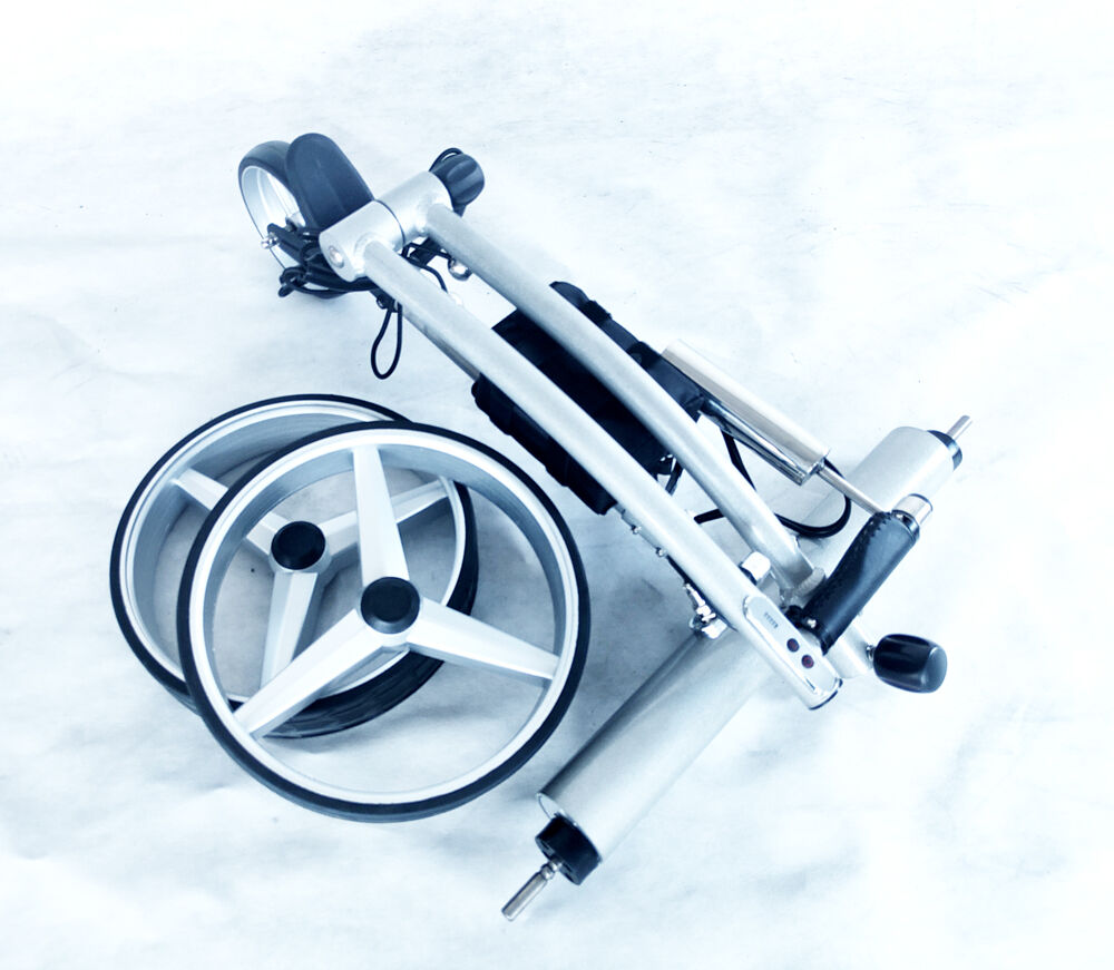 3 Wheel Golf Trolley With Elastic Strap Cup Holder, Golf Trolley, Golf ...