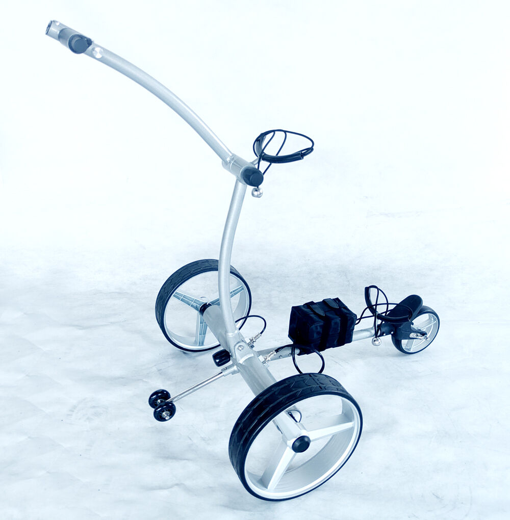 3 Wheel Golf Trolley With Elastic Strap Cup Holder, Golf Trolley, Golf ...