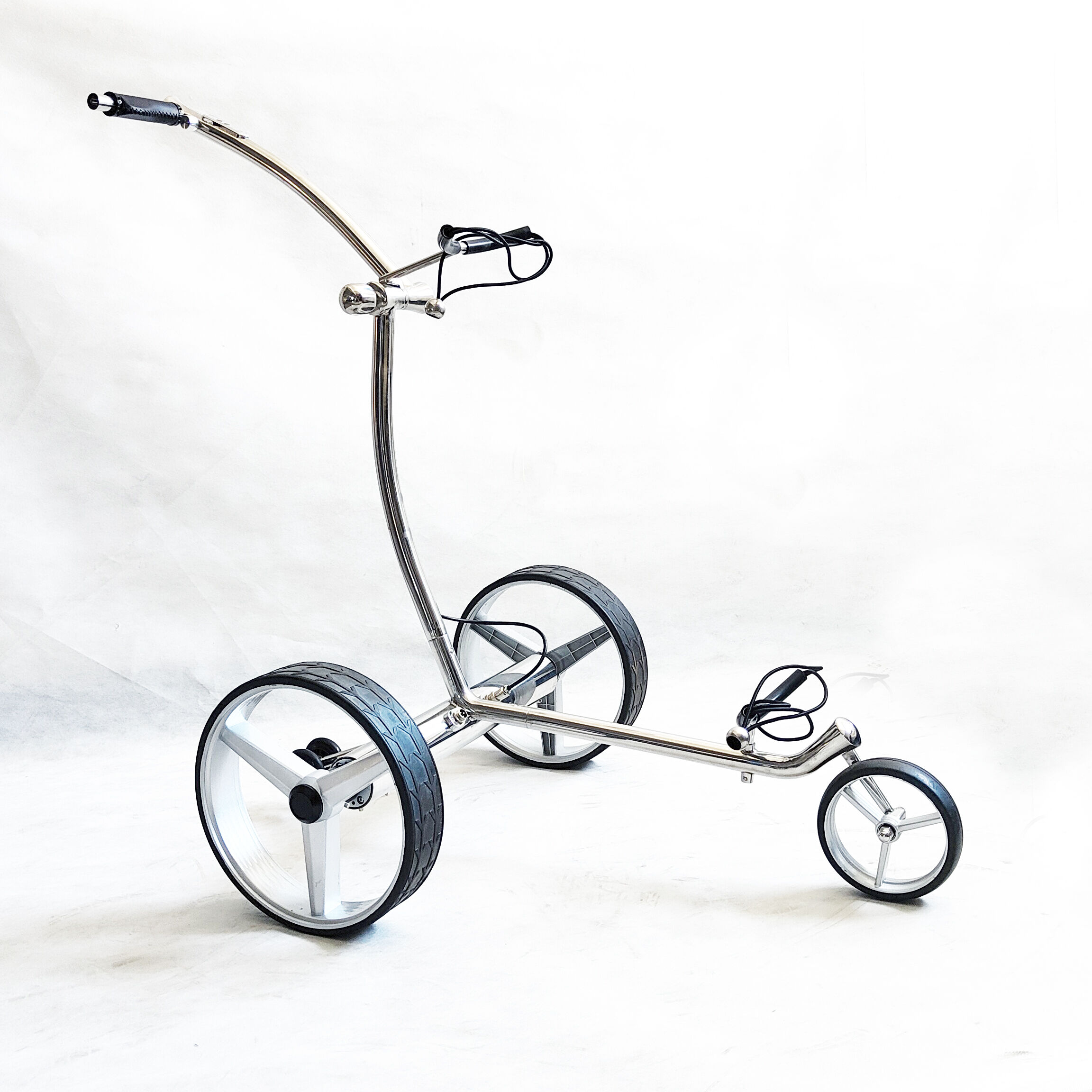3 Wheel Golf Trolley With Elastic Strap Cup Holder, Golf Trolley, Golf ...