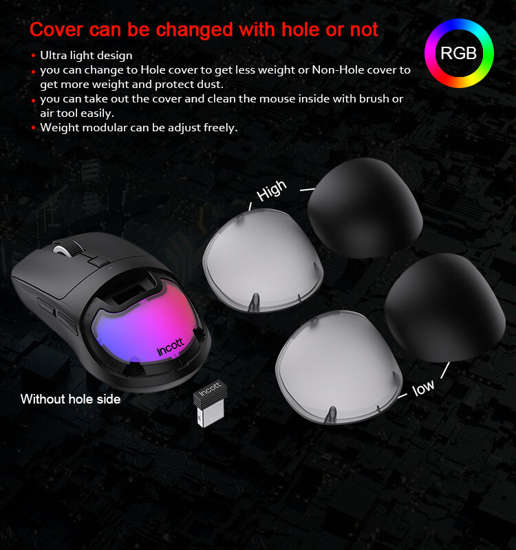 Wholesale Wired And 2.4g Wireless Rgb Gaming Mouse With Detachable Back ...
