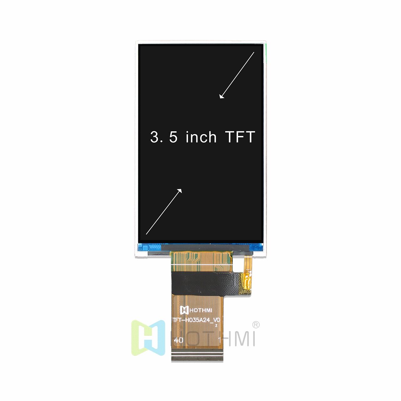 3.5-inch Ips Tft Lcd Module Display/480x800 Dot Matrix High Resolution ...