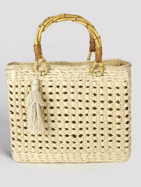 Eco-friendly Paper Straw Wowen Beach Handbags Shopping Handbags - China ...