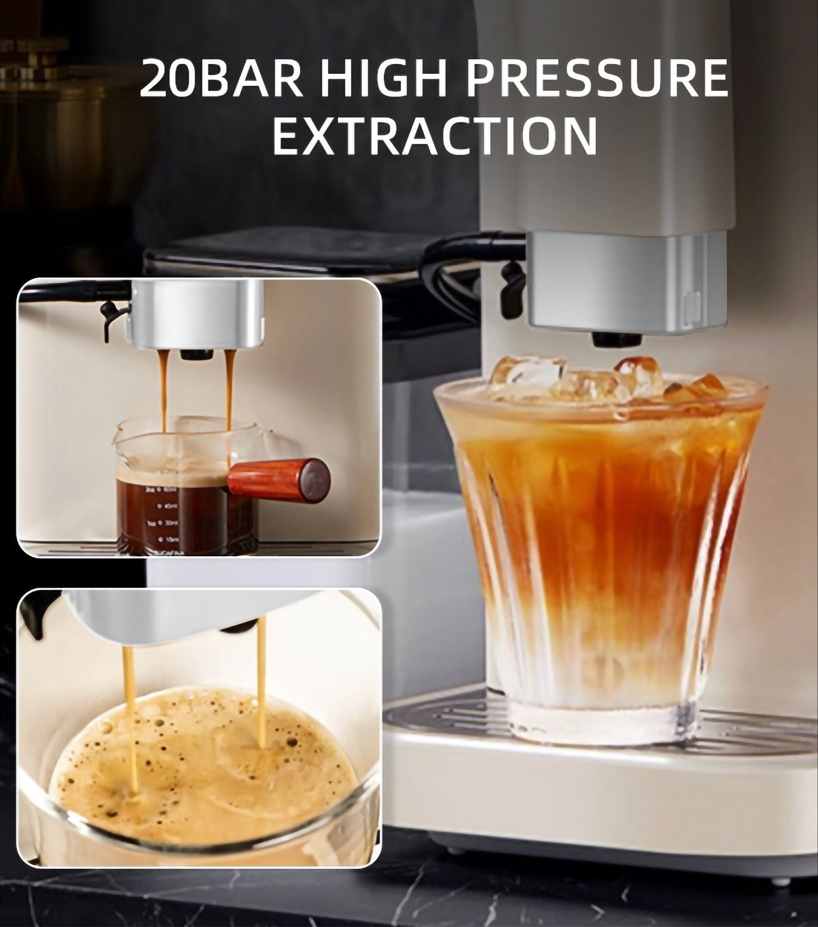 Cheap 20bar Commercial Home Appliance Milk Frother Grinder Single Serve ...