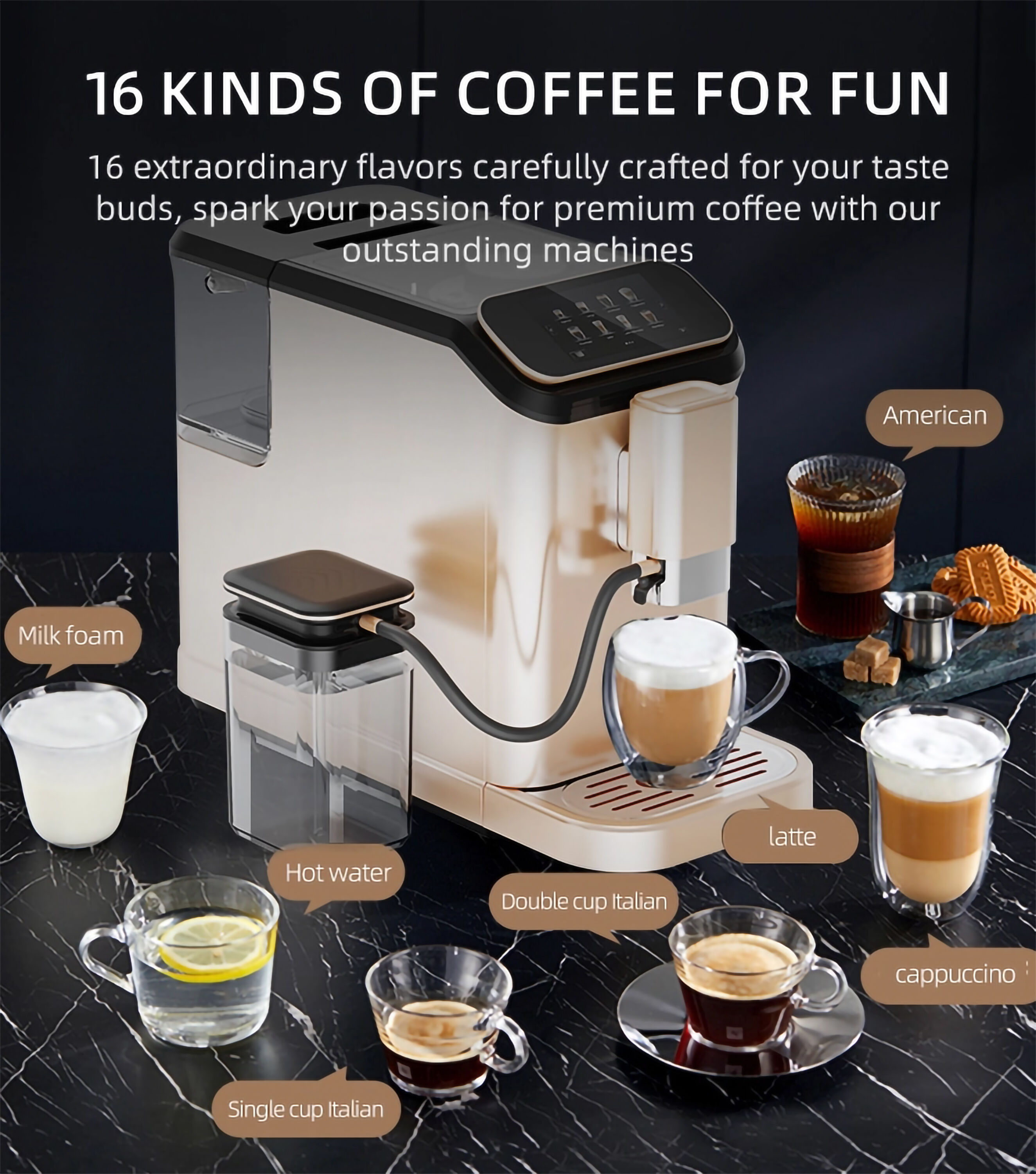 Cheap 20bar Commercial Home Appliance Milk Frother Grinder Single Serve ...