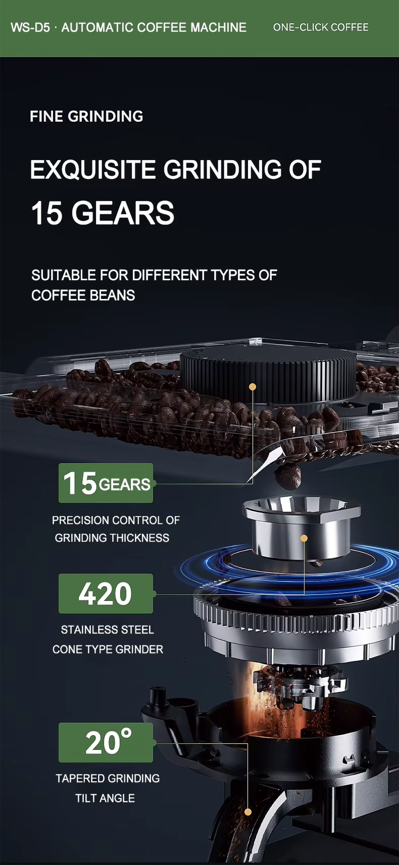 Appp Controlled 19bar Commercial Home Appliance Built-in Cooler Milk ...