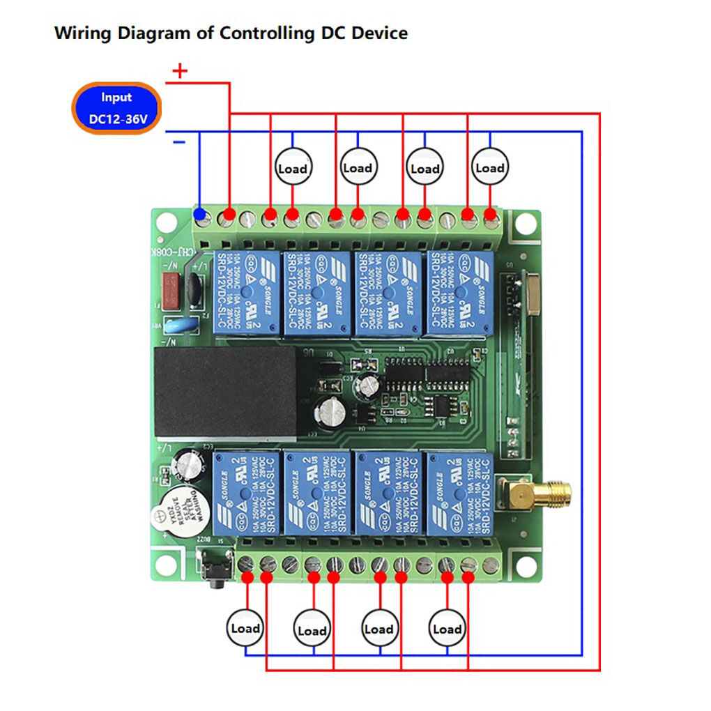 433mhz Ac85-220v 8ch Wireless Automatic Door Ac Motor Controller Gate ...