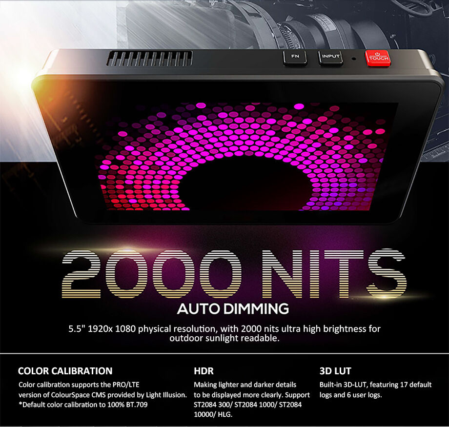 Brightest On-camera Field Monitor 2000nit For Direct Sunlight Clarity ...