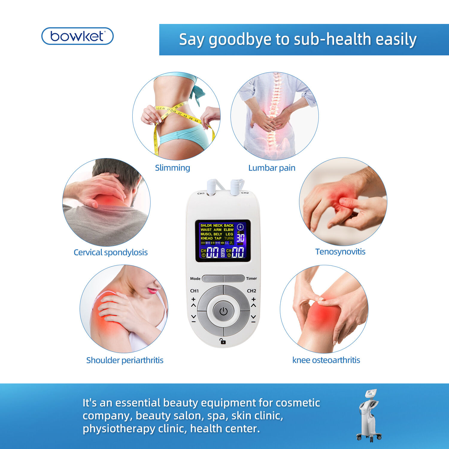Bulk Buy China Wholesale Bowket Digital Therapy Massage Machine Muscle ...