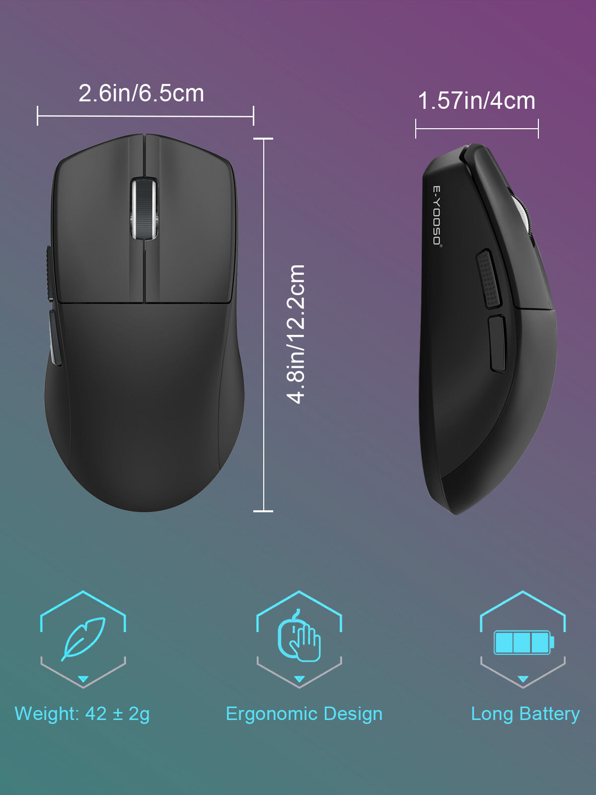 Dpi 26000 Ultra-lightweight Wireless Gaming Mouse With 5 Programmable ...