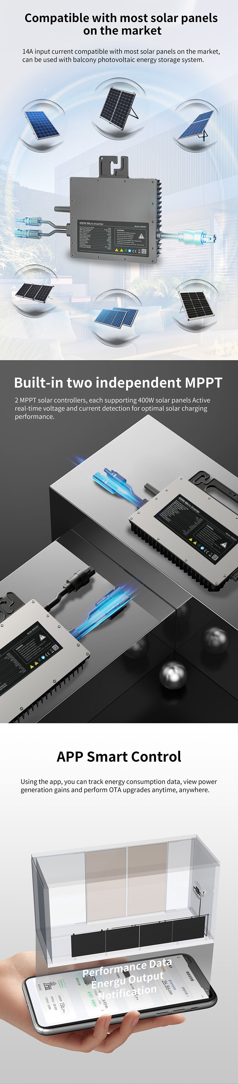 800w1000w2000w3000w Phatovolaic Hybrid Solar Inverter Micro Inverter ...