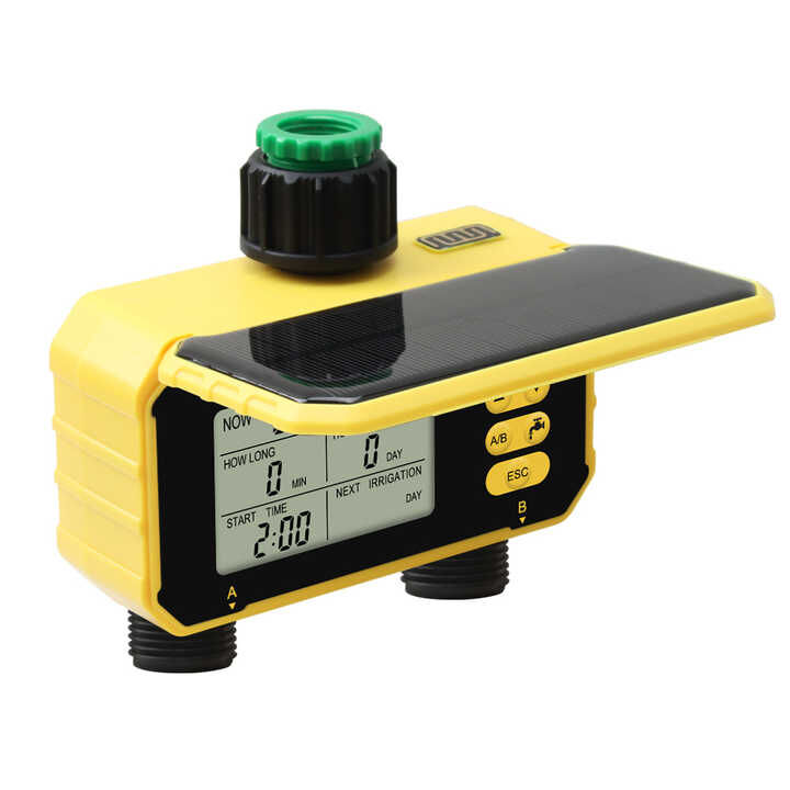 Solar Energy Waterproof Digital Irrigation Water Timer Courtyard Garden ...