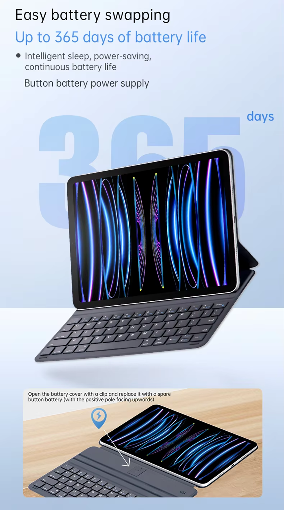 Tablet Keyboard Wireless Apple Magic Keyboard Case Covers For Ipad Pro ...