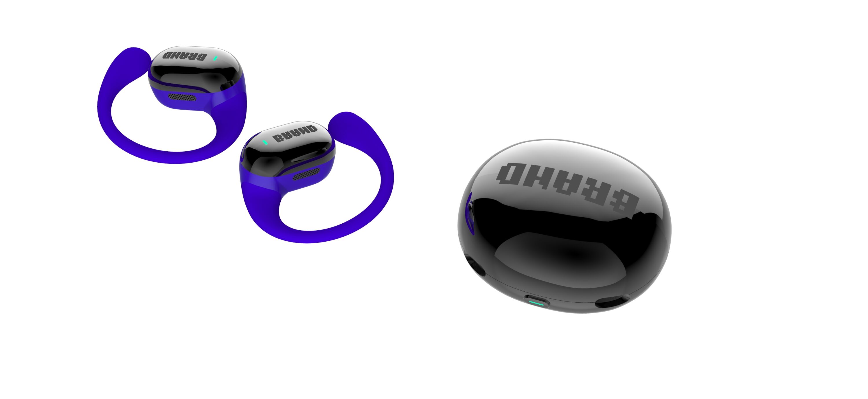 Portable Ows Wireless Earbuds Type C Fast Charge Bluetooth 5.4 Open Ear ...