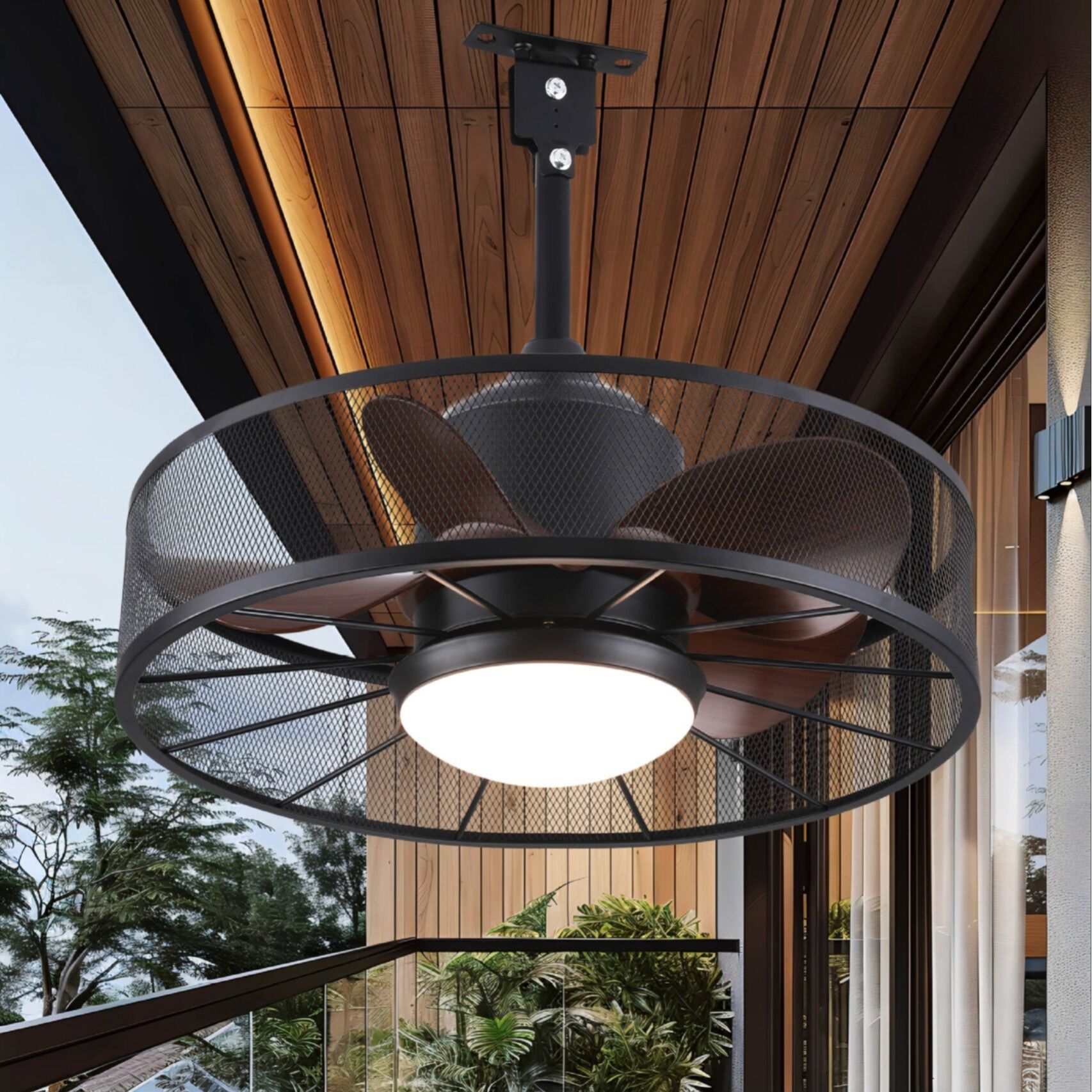 Outdoor Waterproof Fan Light Greenhouse Gazebo Moisture Resistant ...
