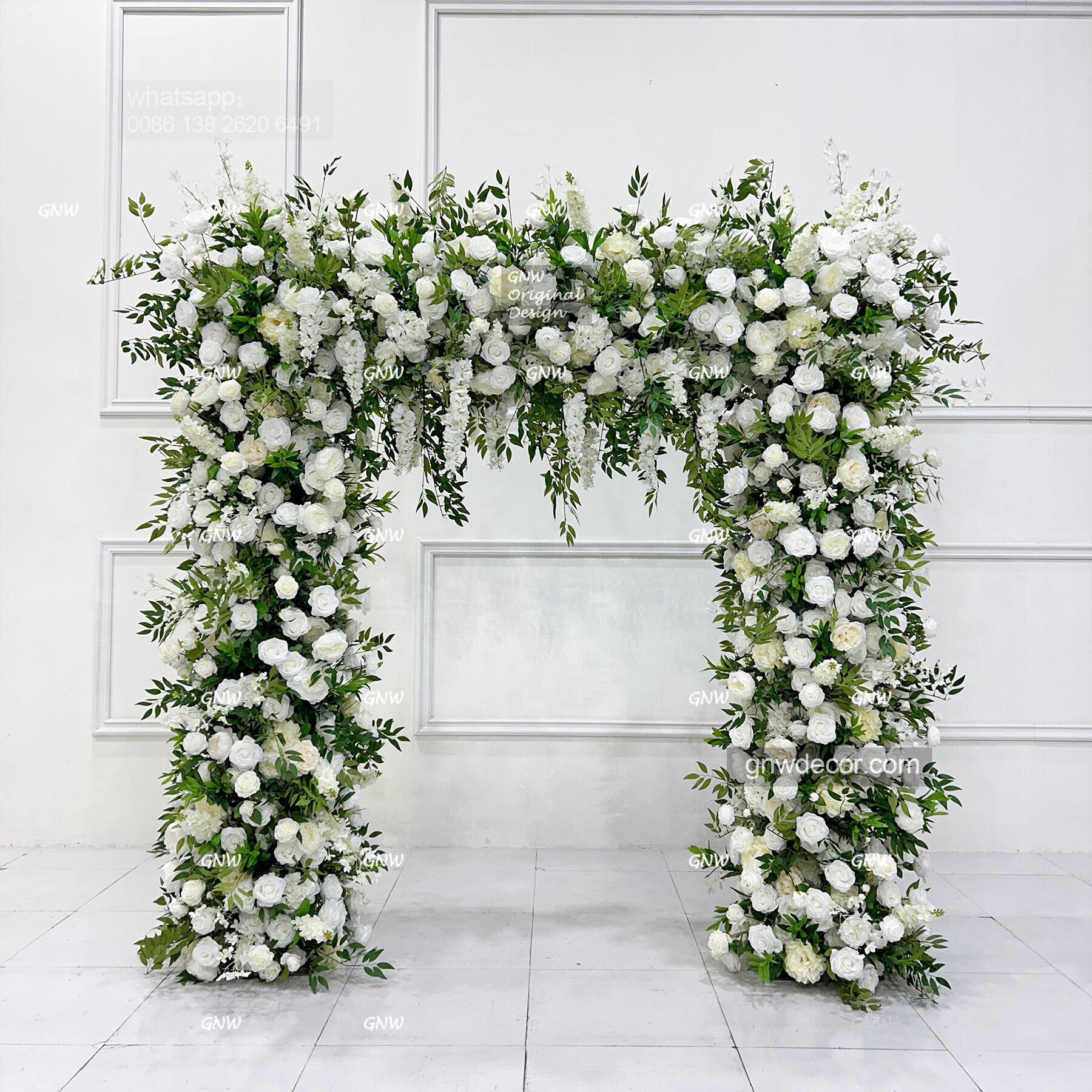 Gnw 2025 Decorative Silk Flower Supplies Artificial Roses Blossom Stage ...