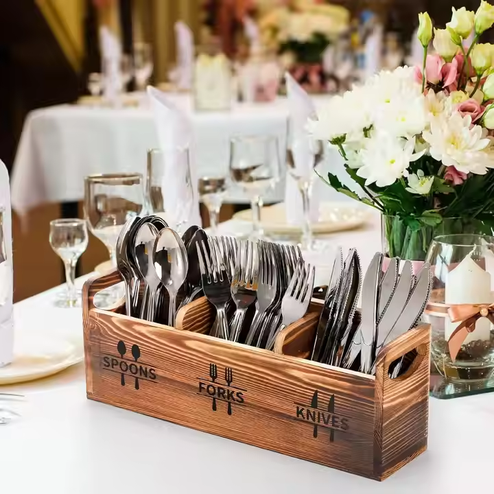Buy China Wholesale Wholesale Customize Wooden Utensil Caddy Silverware ...
