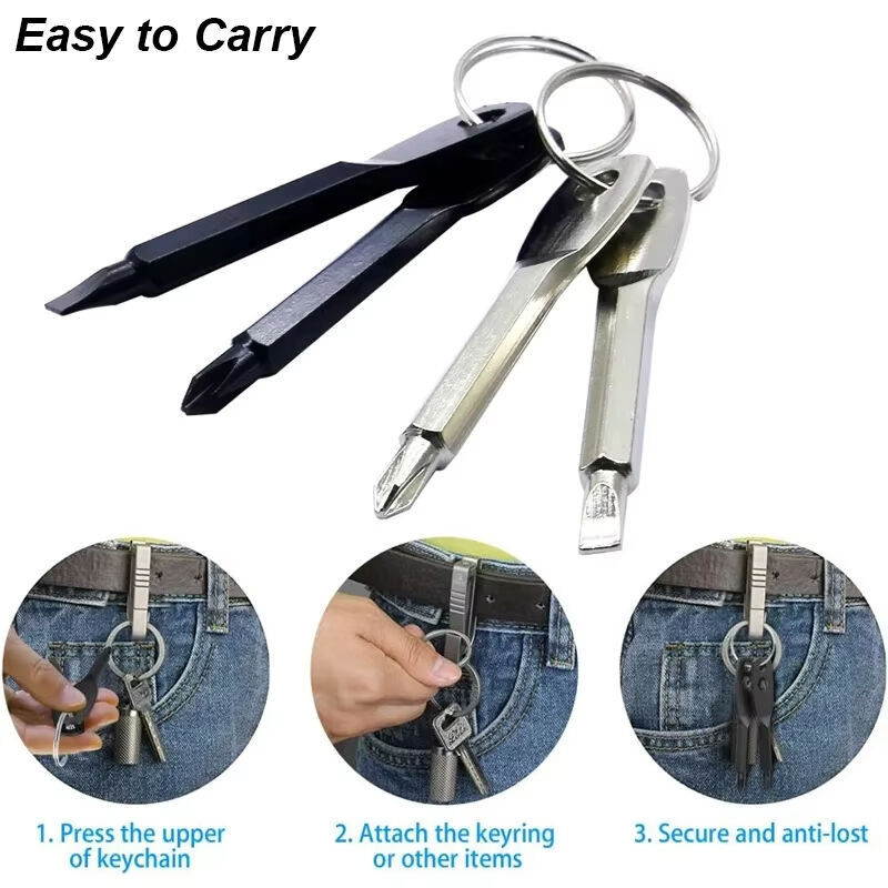 Screwdriver Keychain Portable Multifunction Key Chain Screwdriver Mini ...