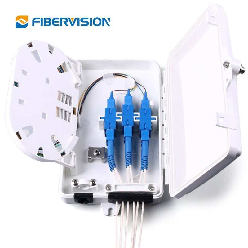 1 In 6 Out Cables/sc Adaptors/screw Lock Fibervision Ftth Distribution Box, Indoor Use /wall ...