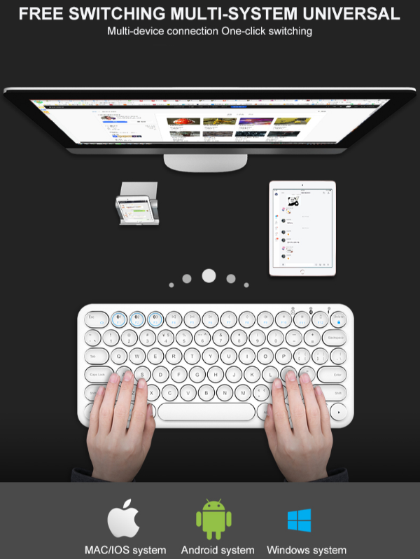 Supplier Wireless Membrane Keyboard Multi-device Convenient Thin And ...