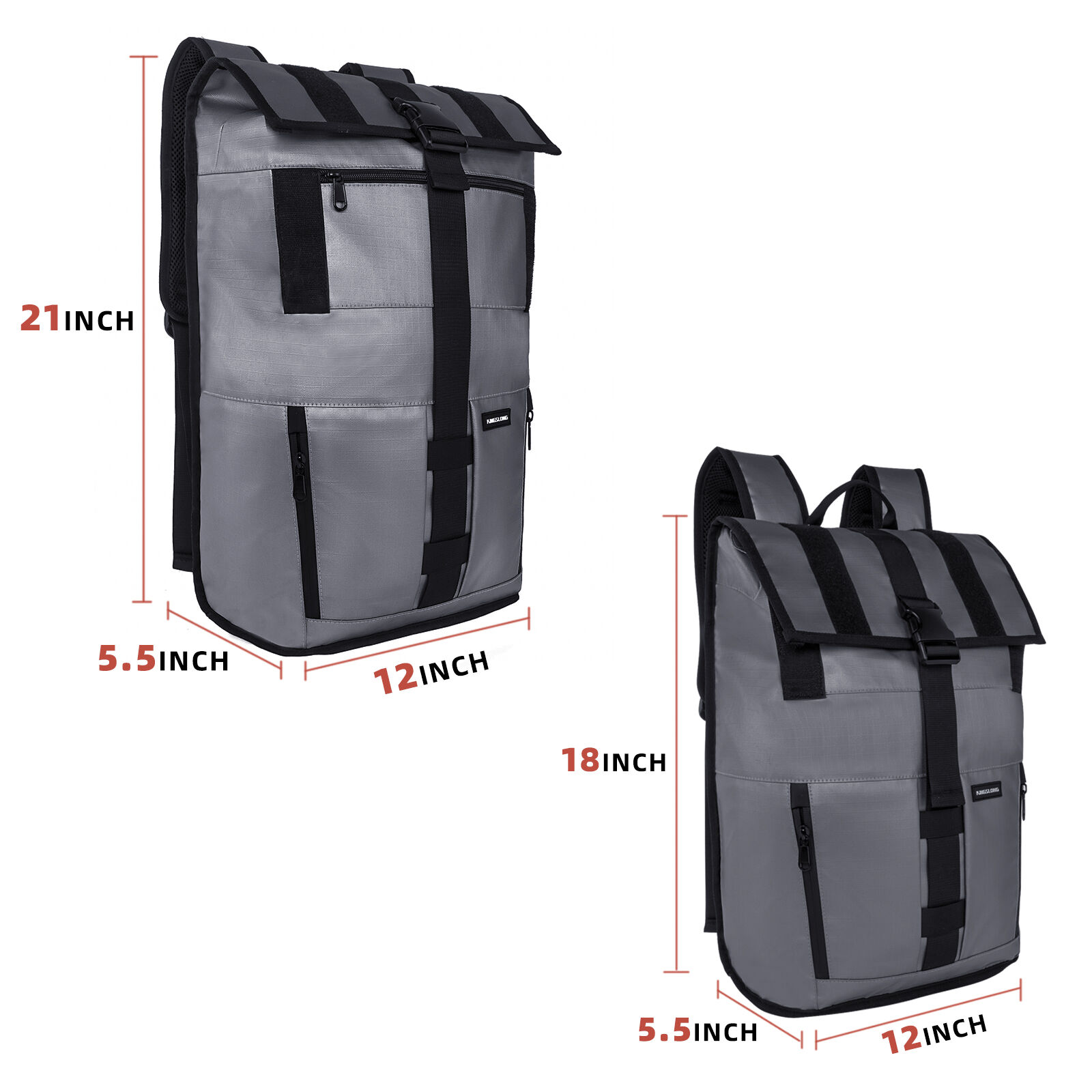 Kingslong Quick Delivery Custom Travel Modern Backpack Silver Gray ...